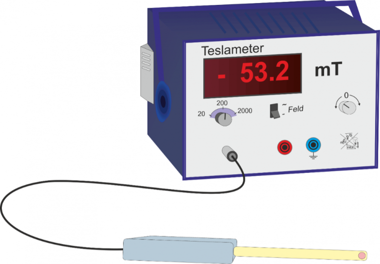 Teslameter Messgerät magnetische Flussdichte Halleffekt